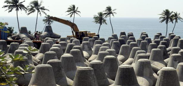 Tetrapods protects Kerala’s Chellanam Village