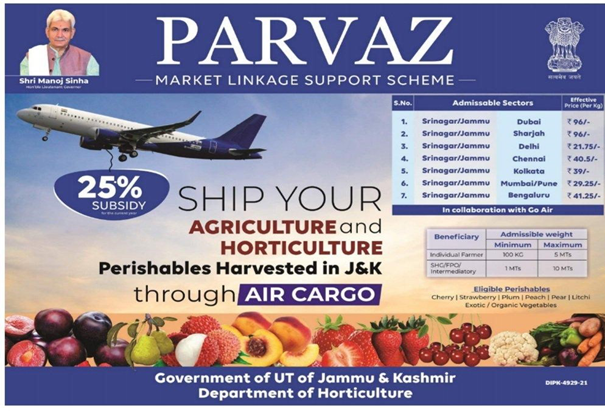 Jammu & Kashmir launches ‘PARVAZ Market Linkage scheme’